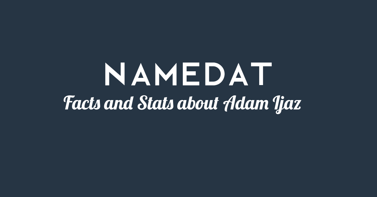 Adam Ijaz: Background Data, Facts, Social Media, Net Worth and more!