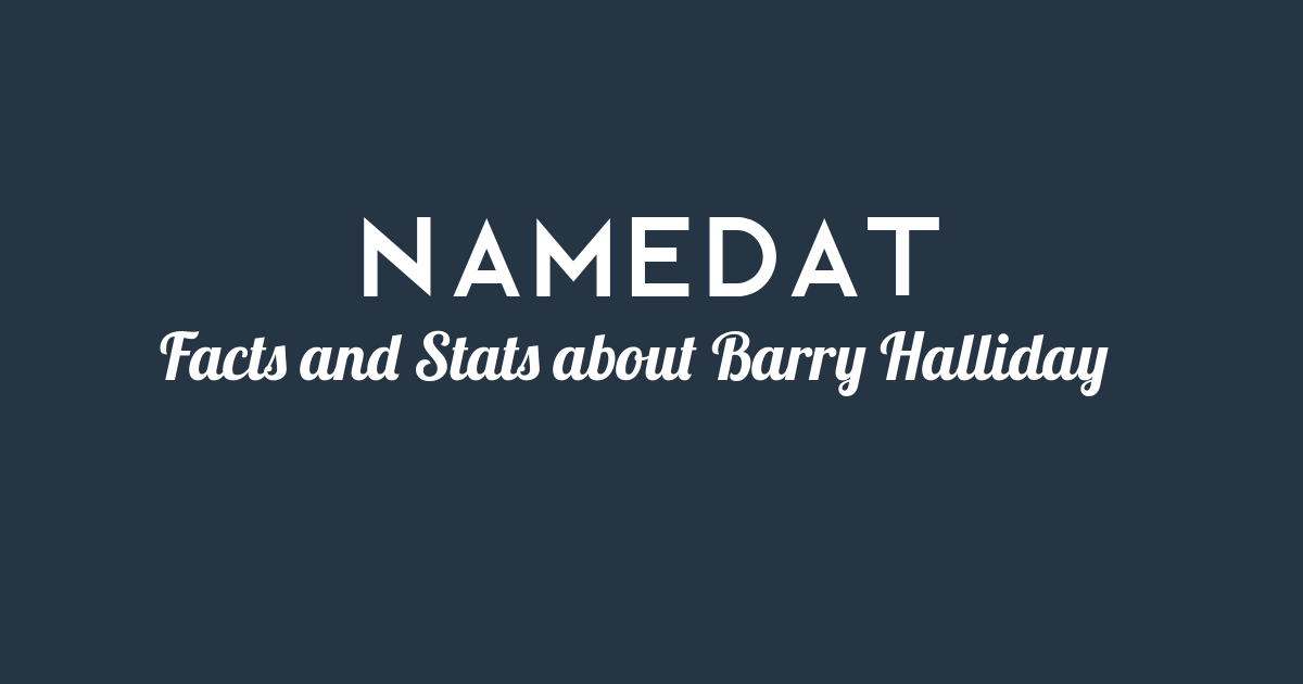 Barry Halliday: Background Data, Facts, Social Media, Net Worth and more!