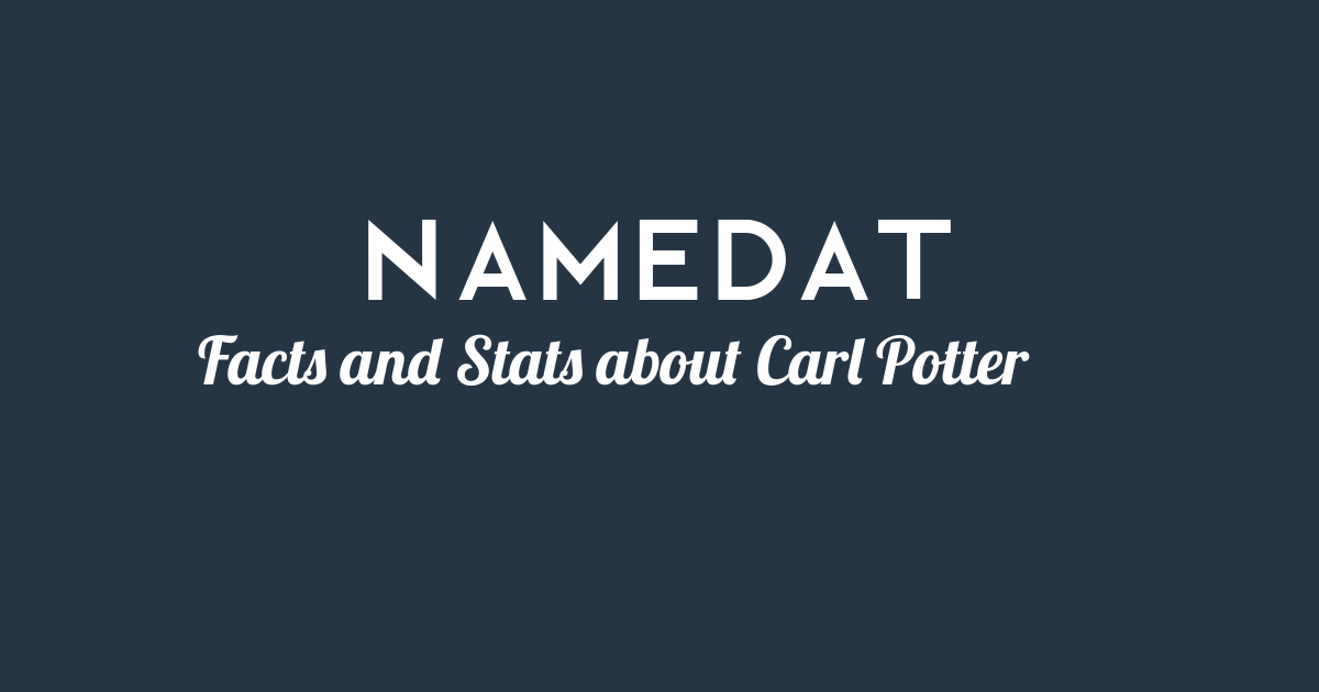 Carl Potter: Background Data, Facts, Social Media, Net Worth and more!