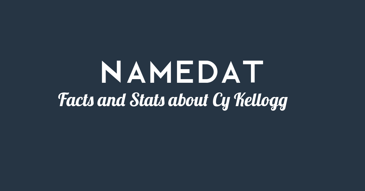 Cy Kellogg: Background Data, Facts, Social Media, Net Worth and more!