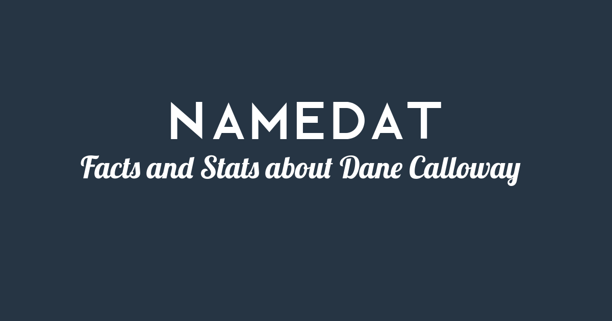 Dane Calloway: Background Data, Facts, Social Media, Net Worth and more!