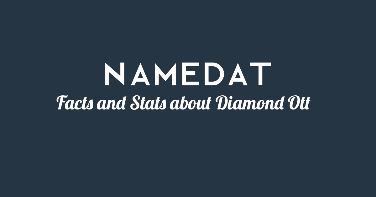 Diamond Ott: Background Data, Facts, Social Media, Net Worth and more!