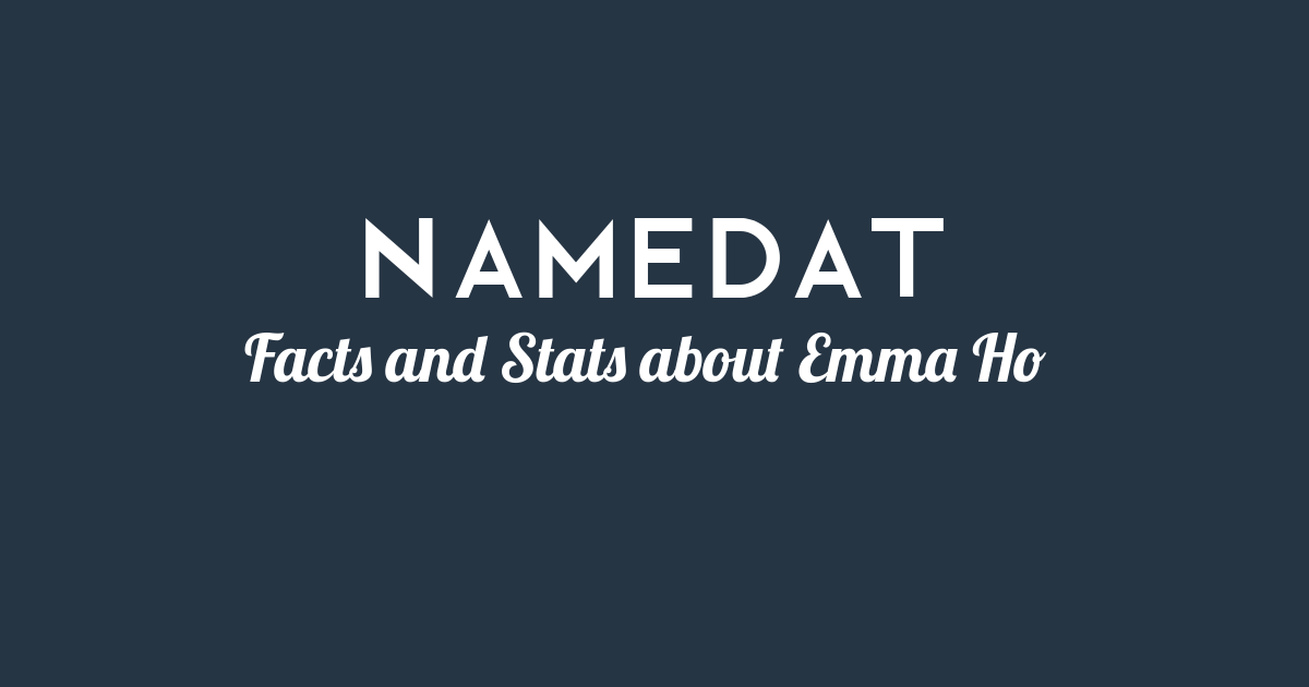Emma Ho: Background Data, Facts, Social Media, Net Worth and more!