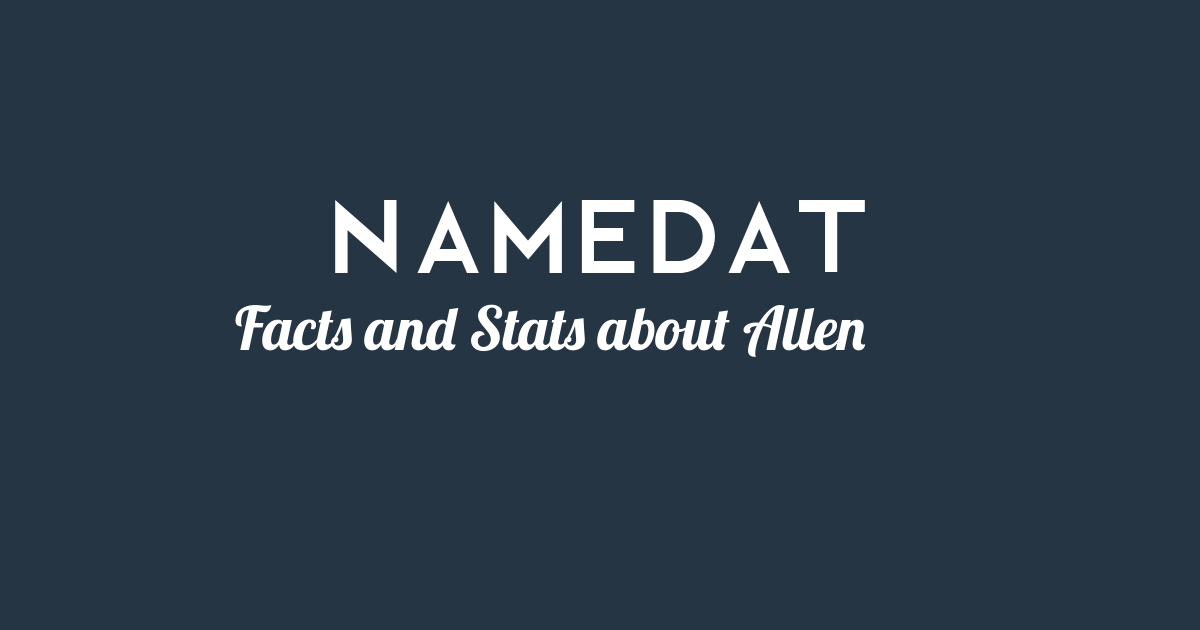 Allen (first name): Background Data, Facts, Net Worth and more!