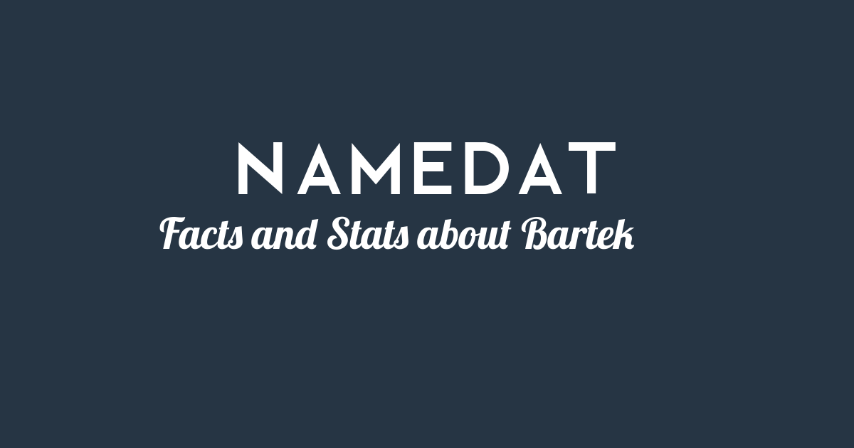 Bartek (first name): Background Data, Facts, Net Worth and more!