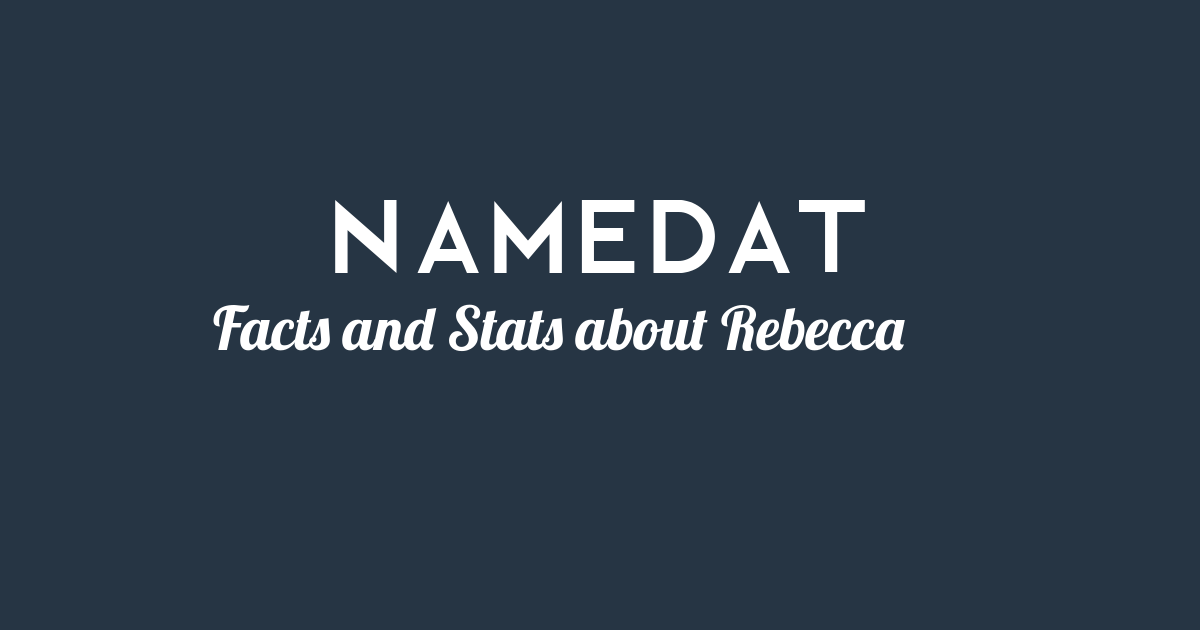 Rebecca (first name): Background Data, Facts, Net Worth and more!