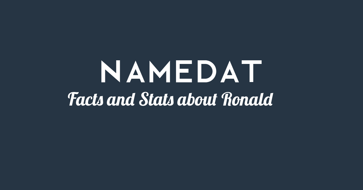 Ronald (first name): Background Data, Facts, Net Worth and more!