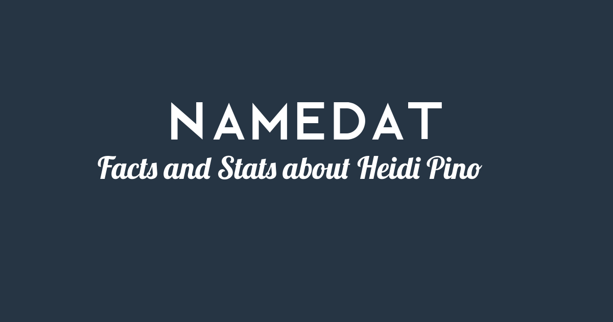 Heidi Pino: Background Data, Facts, Social Media, Net Worth and more!