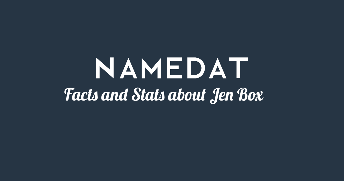 Jen Box: Background Data, Facts, Social Media, Net Worth and more!