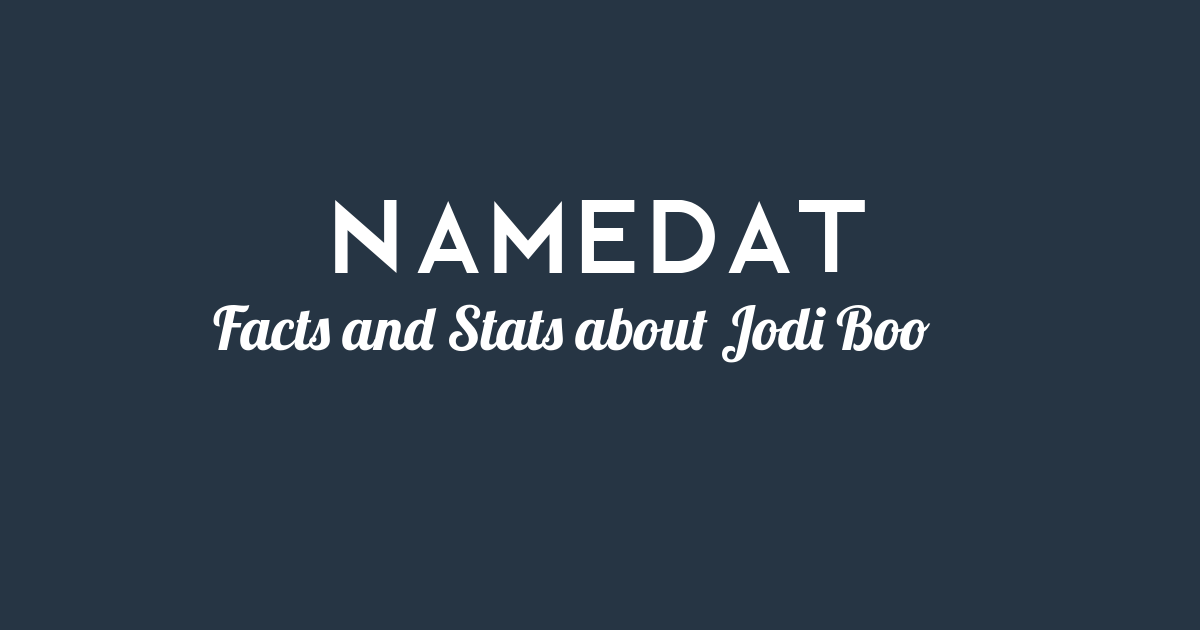 Jodi Boo: Background Data, Facts, Social Media, Net Worth and more!