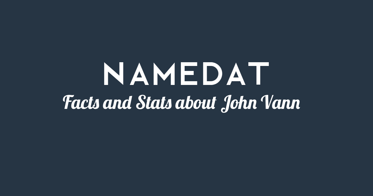 John Vann: Background Data, Facts, Social Media, Net Worth and more!