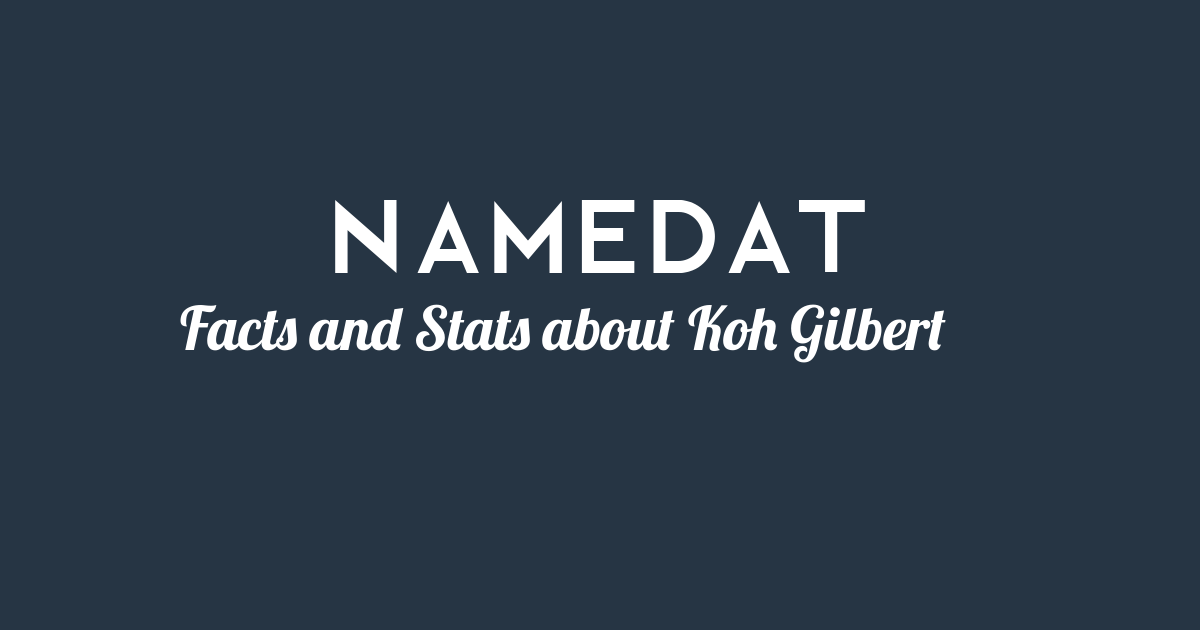 Koh Gilbert: Background Data, Facts, Social Media, Net Worth and more!