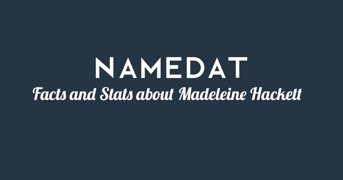 Madeleine Hackett: Background Data, Facts, Social Media, Net Worth and ...