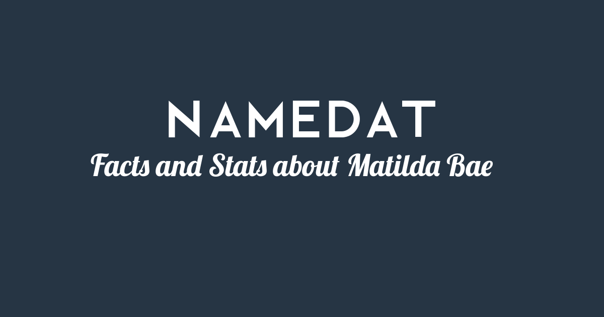 Matilda Bae: Background Data, Facts, Social Media, Net Worth and more!