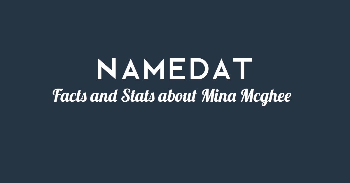Mina Mcghee: Background Data, Facts, Social Media, Net Worth and more!