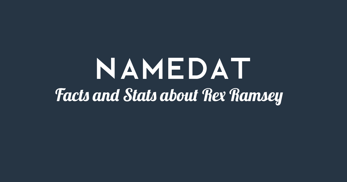 Rex Ramsey: Background Data, Facts, Social Media, Net Worth and more!