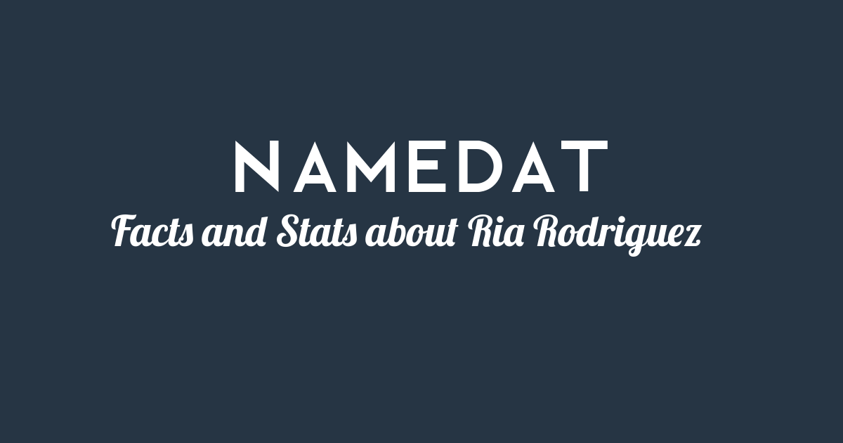 Ria Rodriguez: Background Data, Facts, Social Media, Net Worth and more!