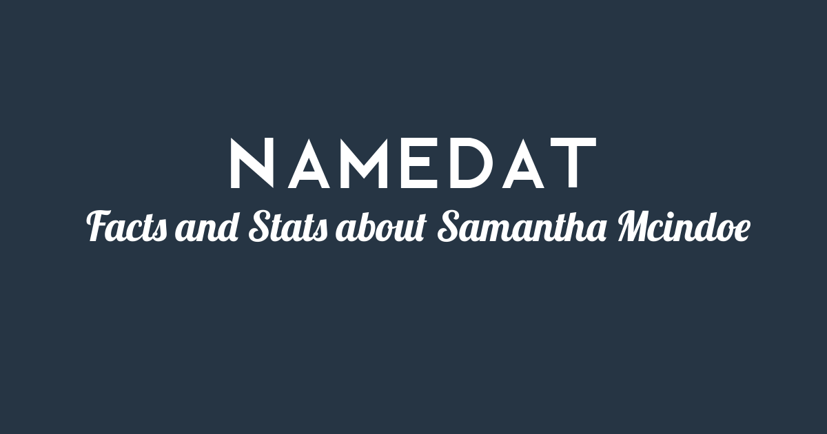 Samantha Mcindoe: Background Data, Facts, Social Media, Net Worth and more!