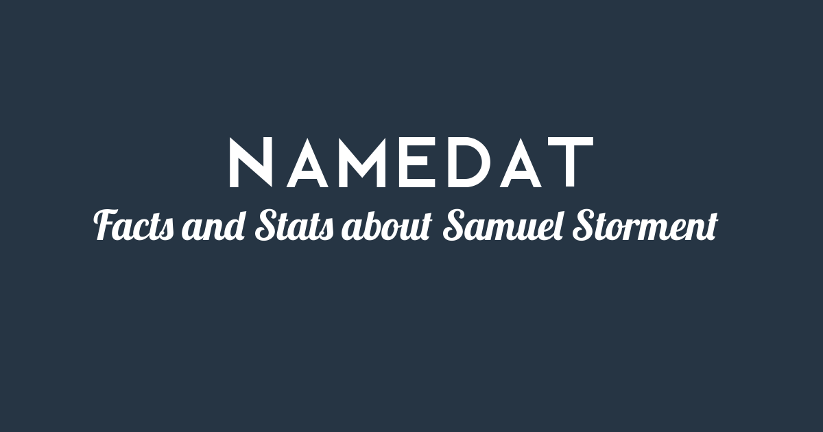 Samuel Storment: Background Data, Facts, Social Media, Net Worth and more!