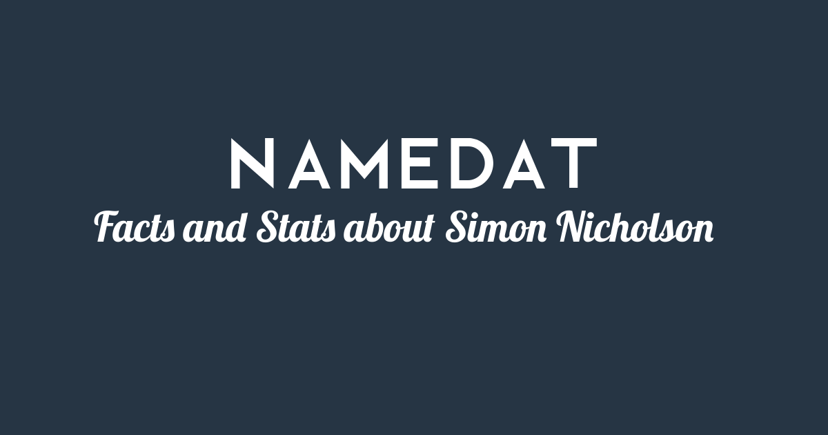 Simon Nicholson: Background Data, Facts, Social Media, Net Worth and more!