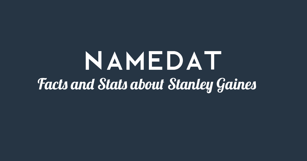 Stanley Gaines: Background Data, Facts, Social Media, Net Worth and more!