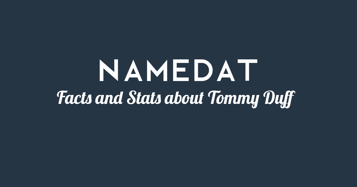 Tommy Duff: Background Data, Facts, Social Media, Net Worth and more!