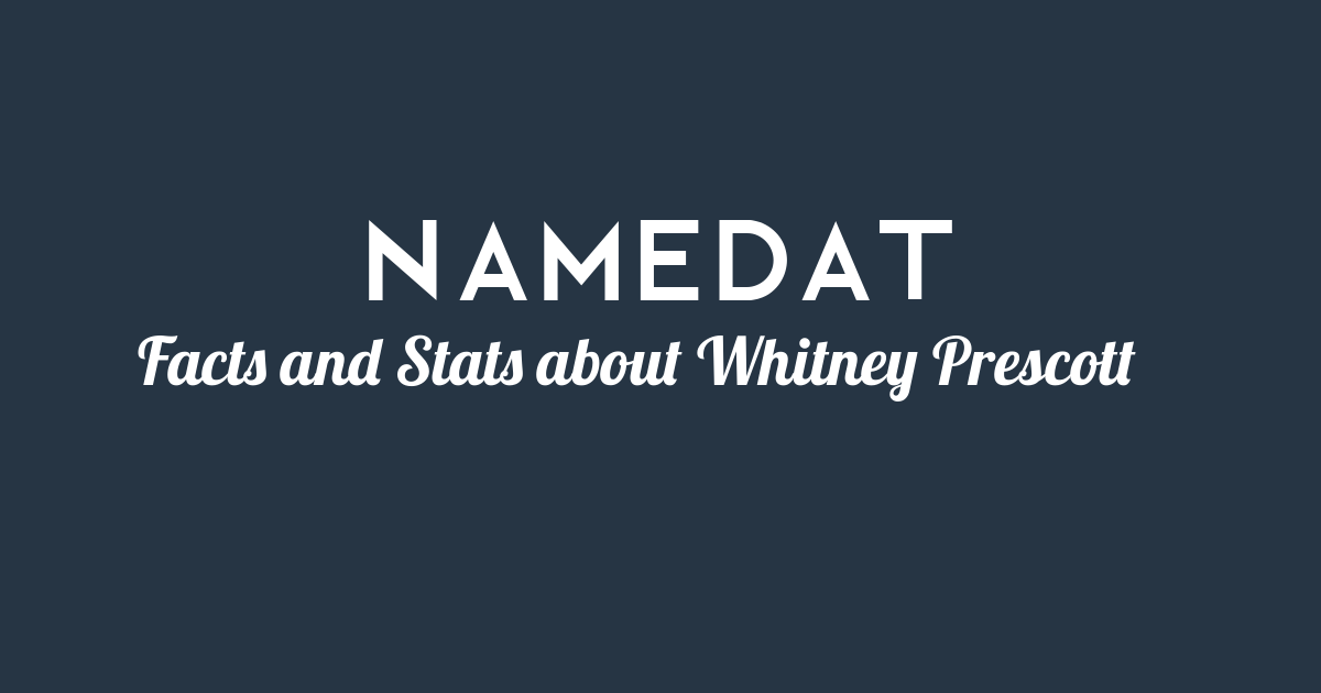 Whitney Prescott: Background Data, Facts, Social Media, Net Worth and more!